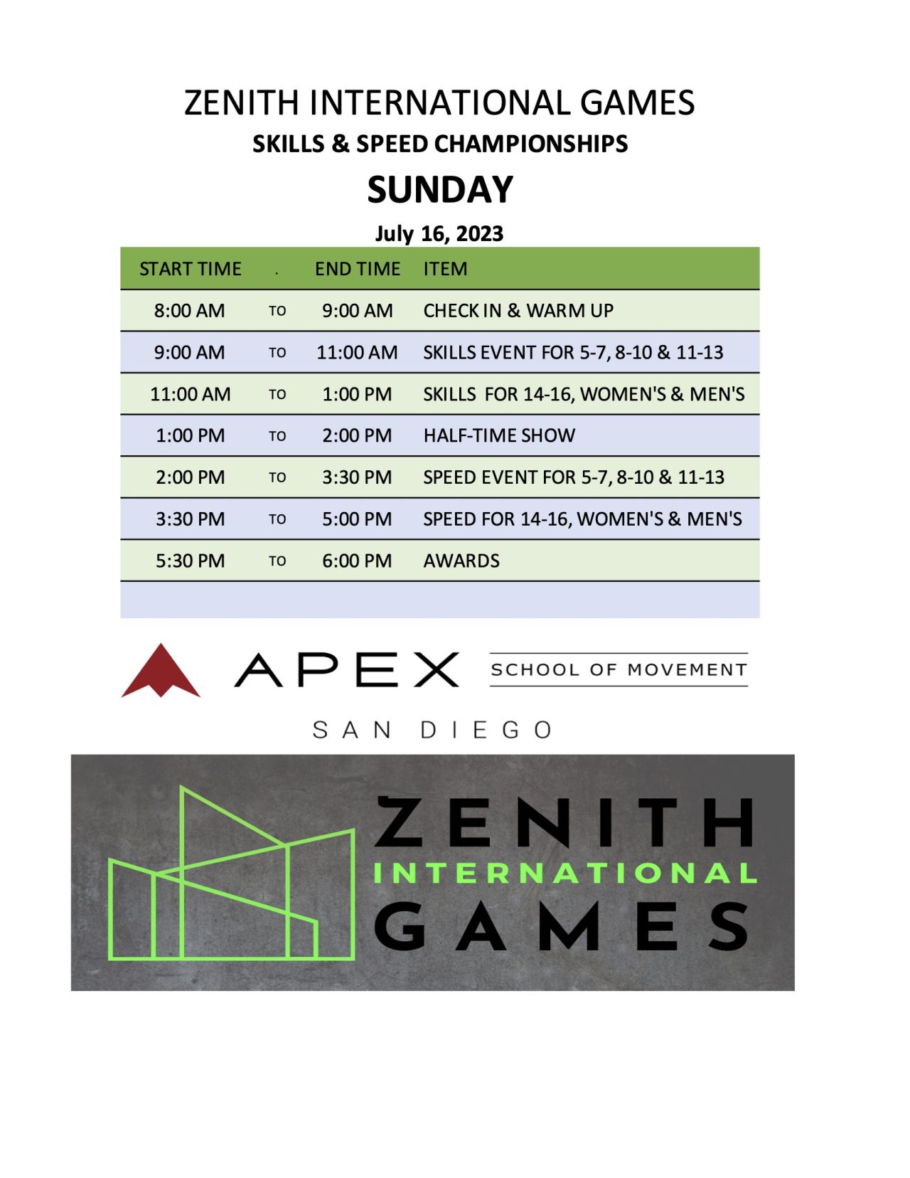 Zenith Games Championships • Zenith International Parkour Games
